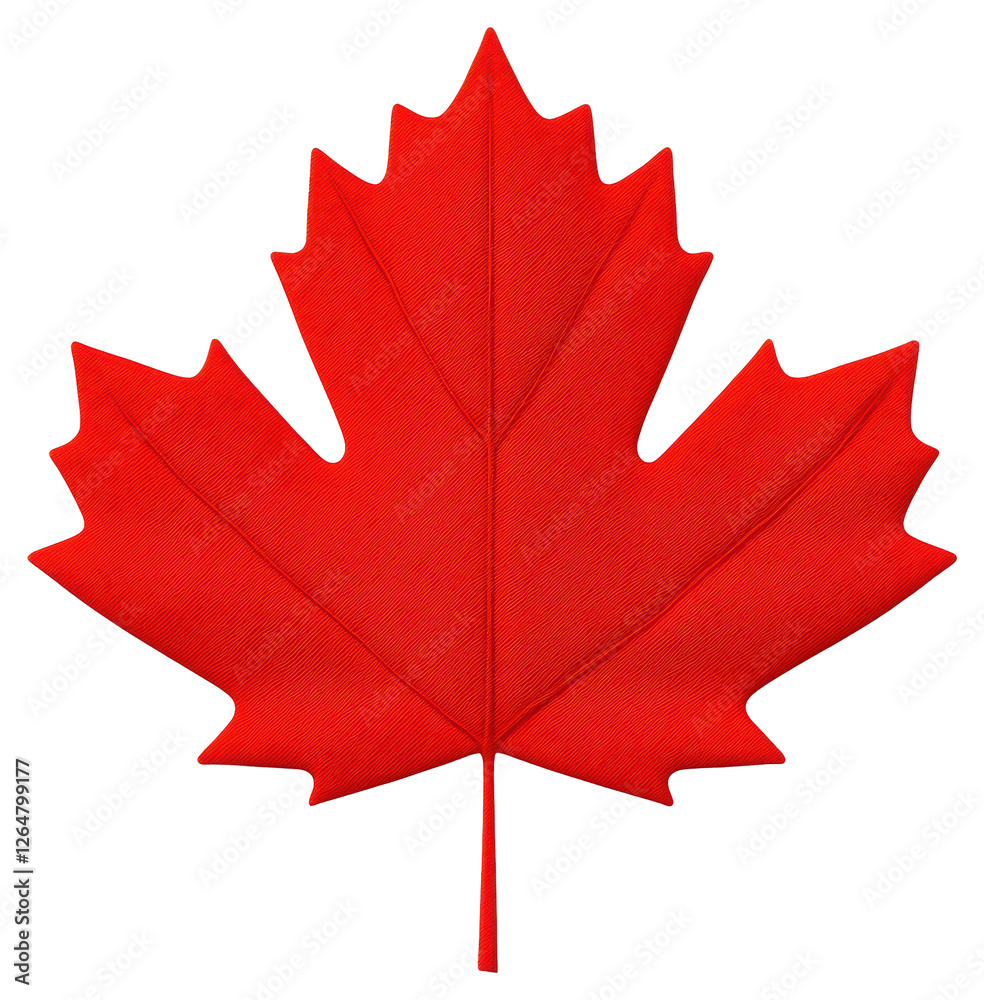 Vibrant Red Maple Leaf Symbol on Transparent Background a Bold Canadian ...