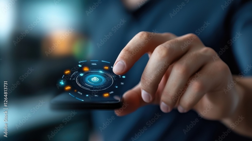 Sleek digital visualization of risk management concepts with abstract ...