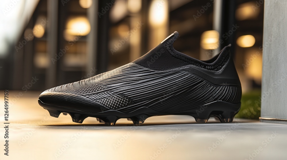 bold soccer cleat design with a sleek, aerodynamic shape, featuring a ...