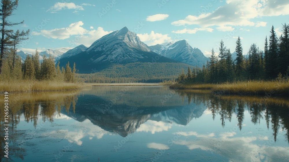 Banff National Park, where crystal-clear lakes reflect the towering ...