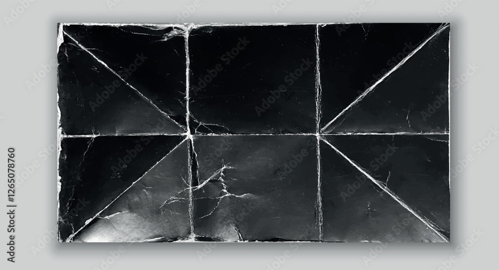 Old Black Empty Ripped Folded Torn Cardboard. Abstract dark backgrounds ...