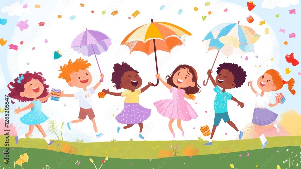 Children demonstrating good behavior through acts of kindness ...