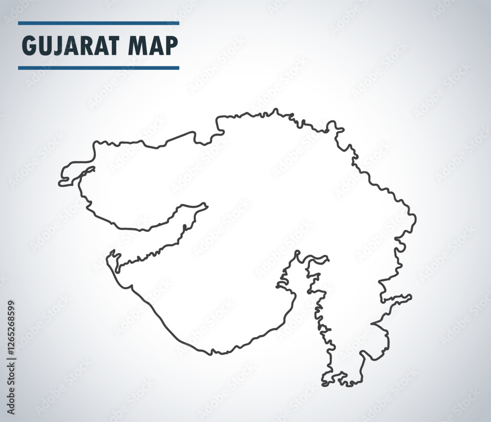 Gujarat map highlights major cities like Ahmedabad and Surat ...