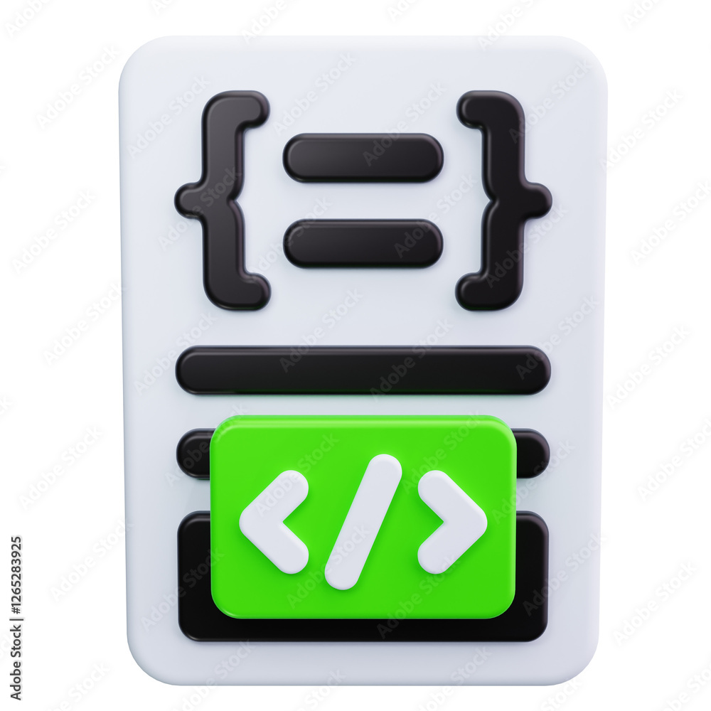 Code bracket 3d render icons Stock Photo | Adobe Stock