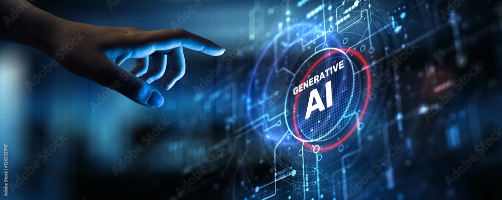 Foto de Stock Generative AI Concept: Transforming Content Creation ... Foto de Stock Generative AI Concept: Transforming Content Creation ...