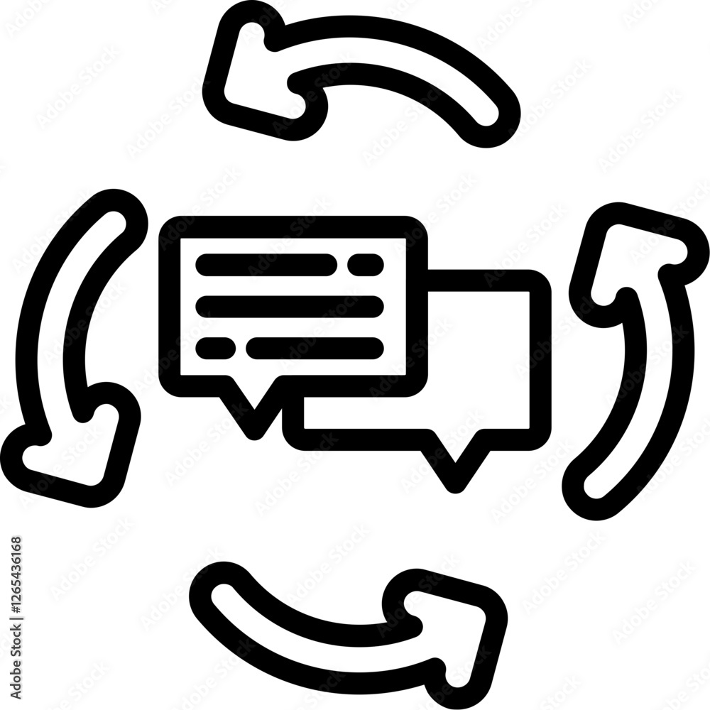 Continuous Feedback Icon Stock Vector | Adobe Stock