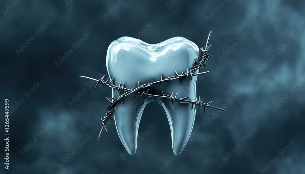 Sharp Barbed Wire: A Symbol Of Tooth Pain And Infection - A Metaphor ...