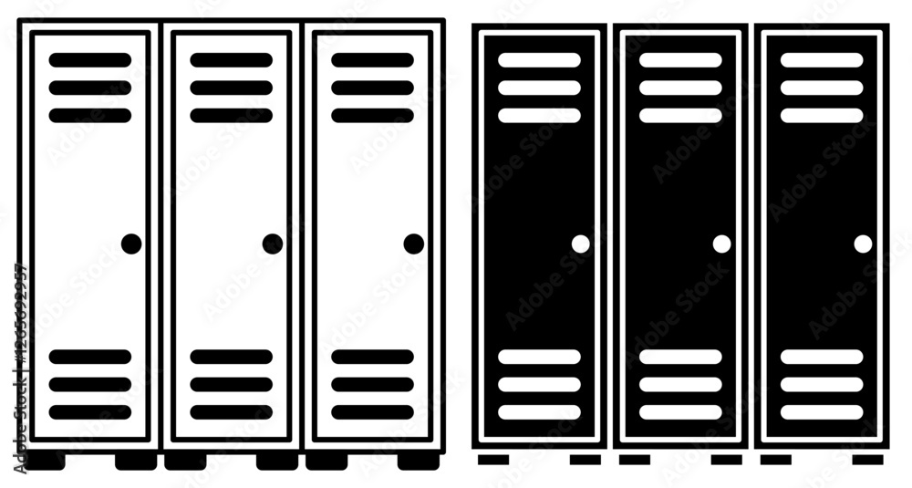 Vector de Stock Locker Icon. Workplace and Sports Storage Cabinets ...