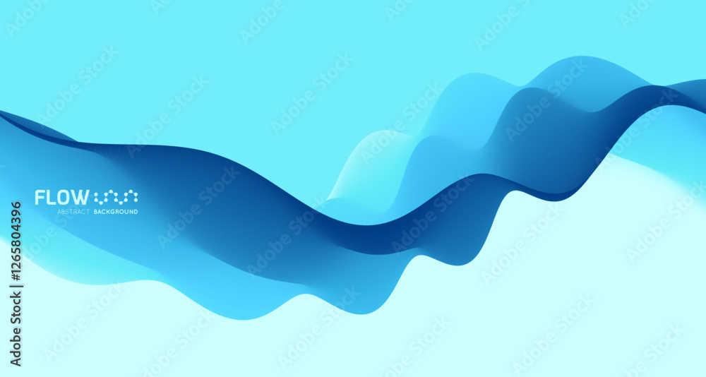 Blue abstract ocean seascape. Sea surface. Realistic landscape with ...