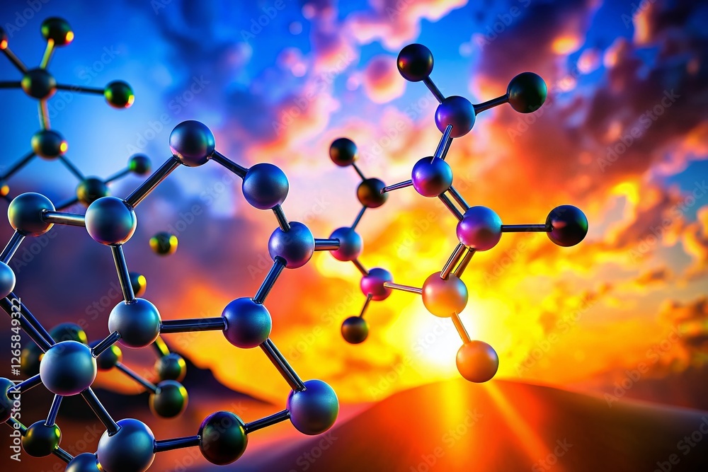 Heme B Molecular Structure: Silhouette Photography of Chemical Formula, Skeletal Formula & 3D ...