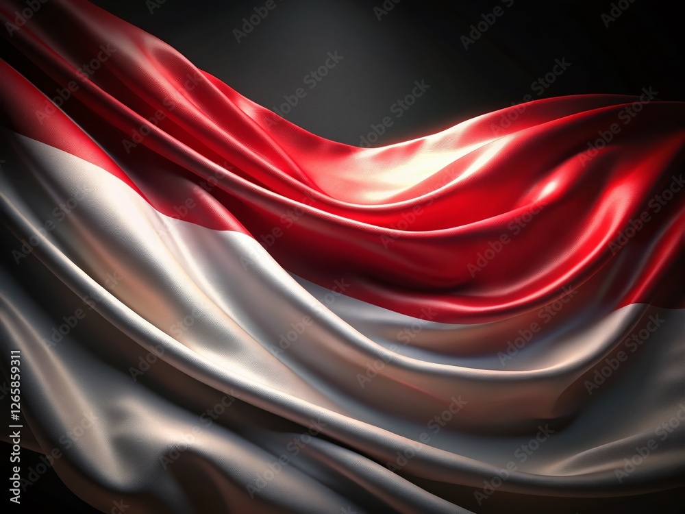 Indonesian Flag Fabric, Low Light Photography, Dark Background ...
