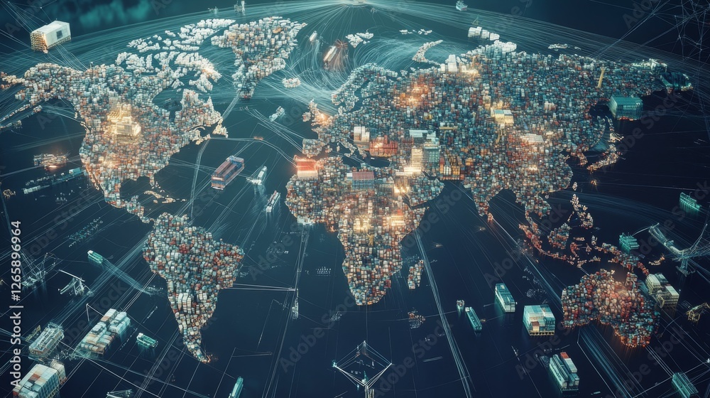 Animated transportation icons across the world map global overview digital animation interactive ...