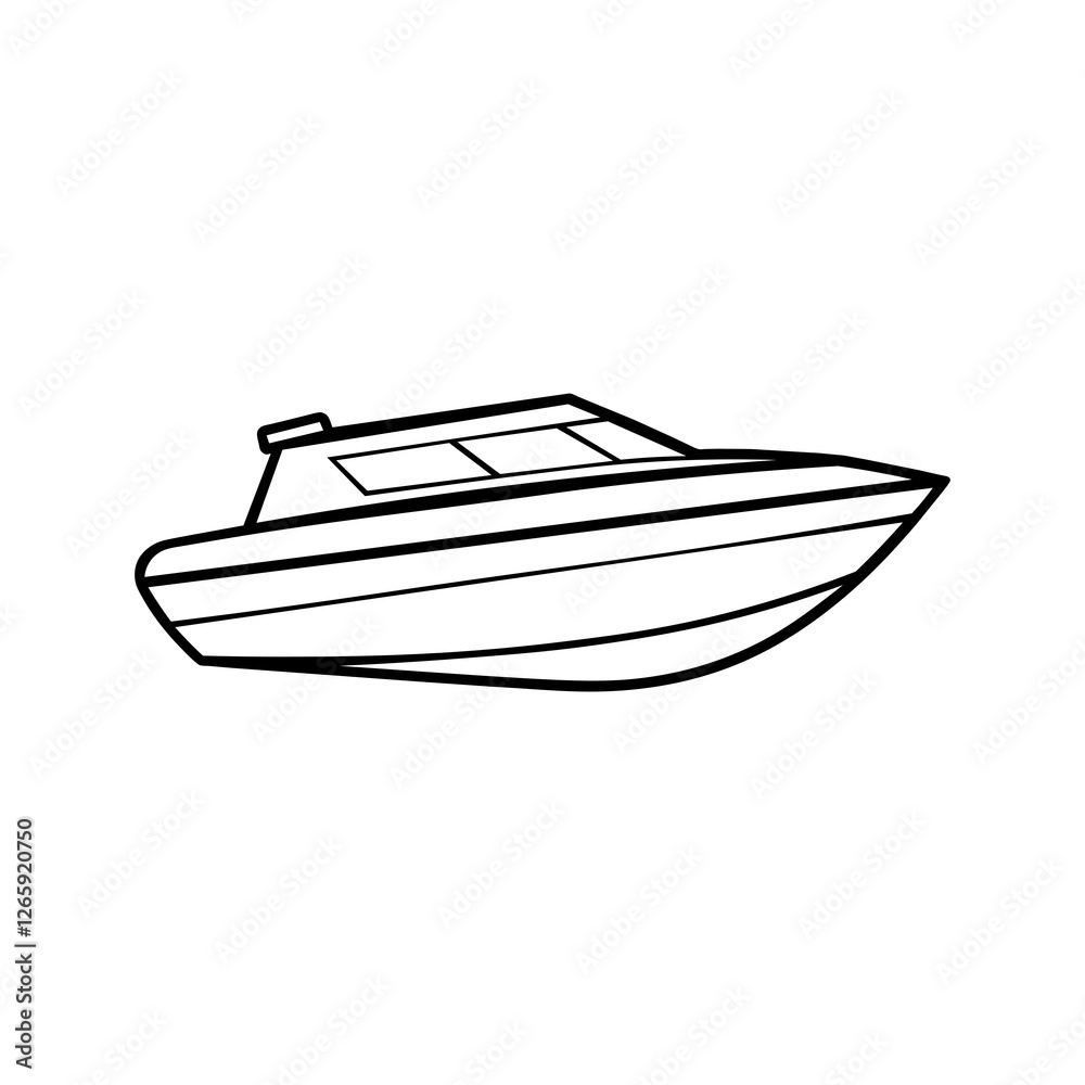 boat isolated on white background Stock Vector | Adobe Stock