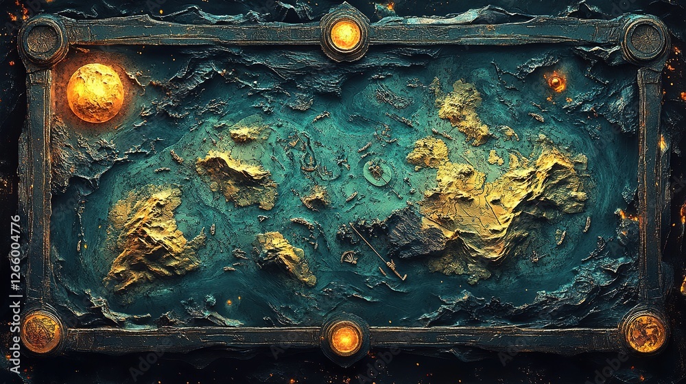 Exploring a fantasy map digital art creative design environment vibrant ...