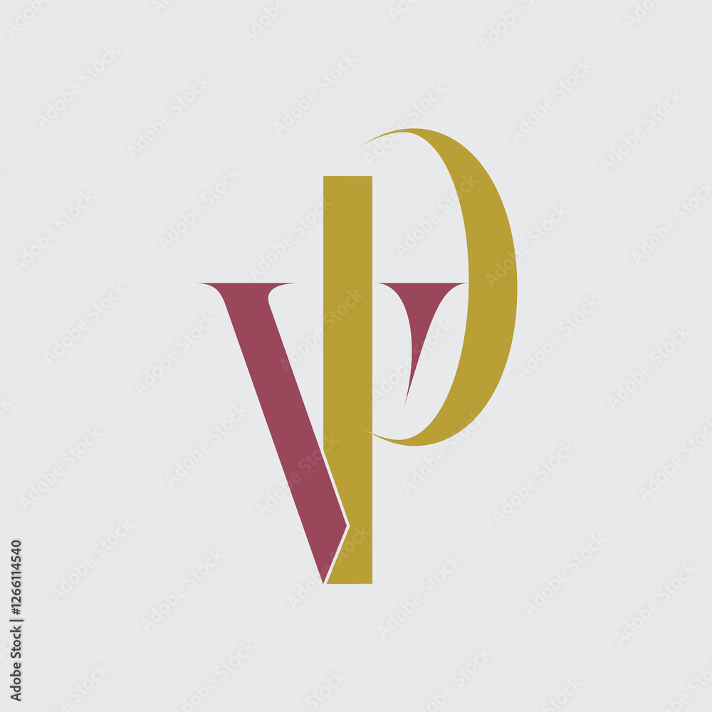 Initial Letter VP Logo Design Outstanding Creative Modern Symbol Sign ...