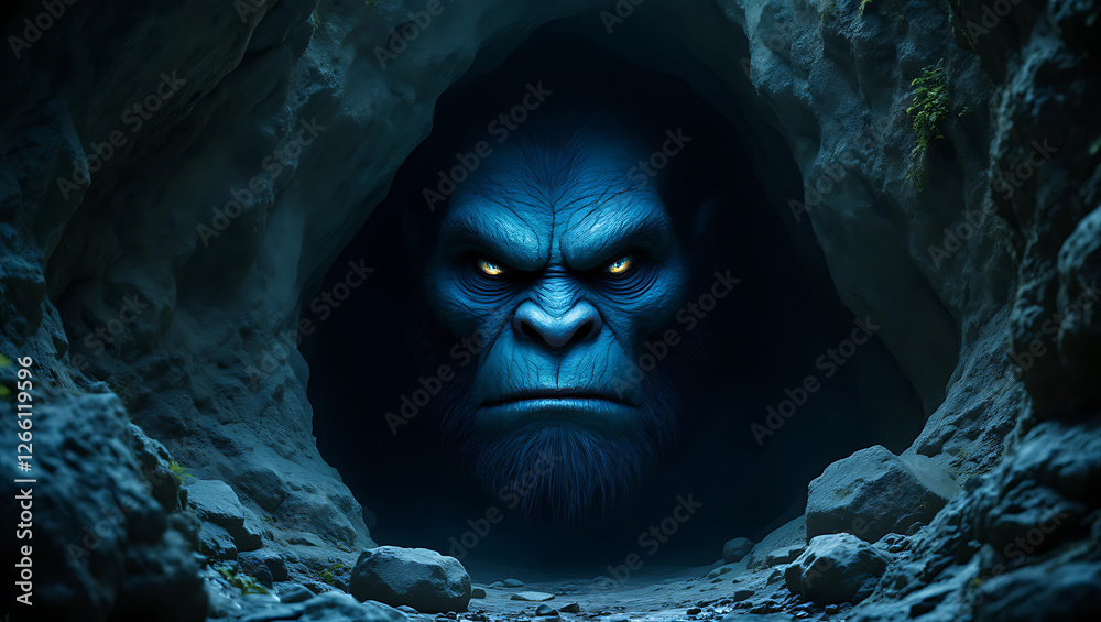 Premium photograph of ancient giant troll face at cave entrance ...