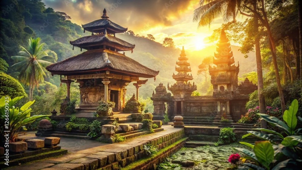 Vintage Bali Buddhist Temple: Spiritual Serenity in Ancient ...