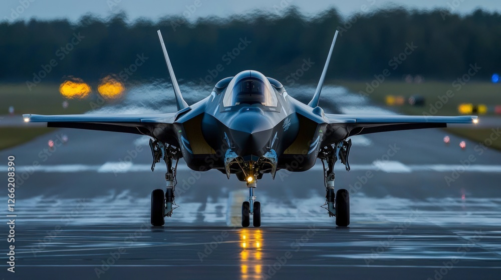 F 35 Lightning II Stealth Fighter Jet on Runway Military Aircraft Air ...