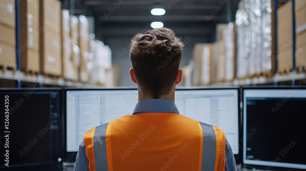 Efficient logistics manager monitoring real time shipment tracking in ...