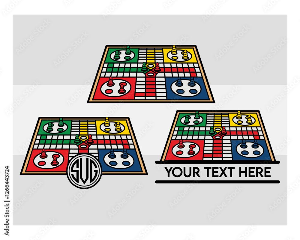 Vector de Stock Ludo Board Outline SVG Silhouette, Ludo Clipart, Sports ...