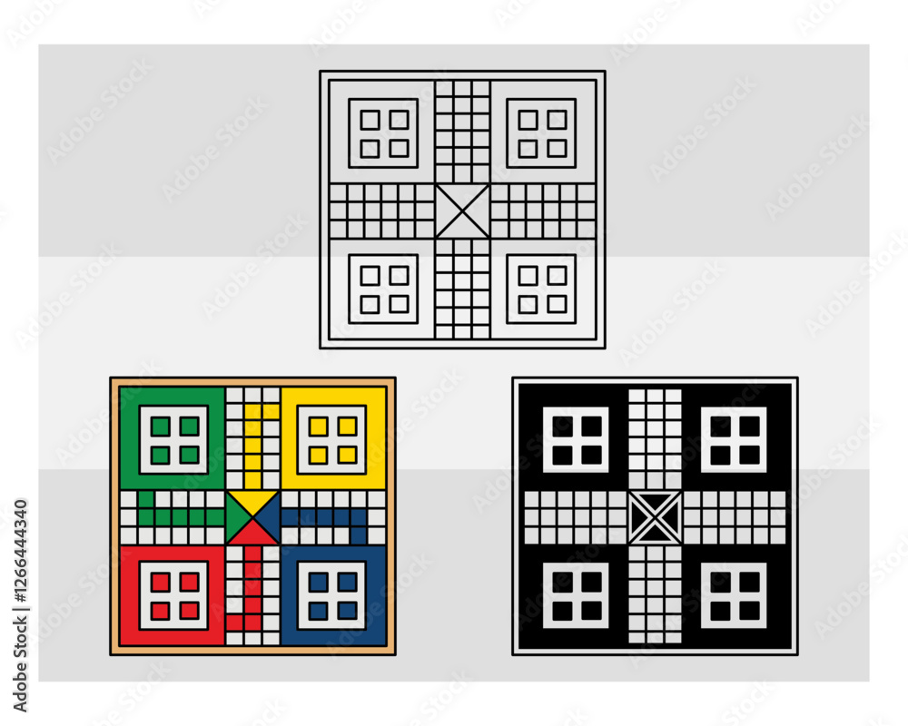 Vetor Ludo Board SVG Silhouette, Ludo Silhouette, Sports Svg, Ludo Svg ...