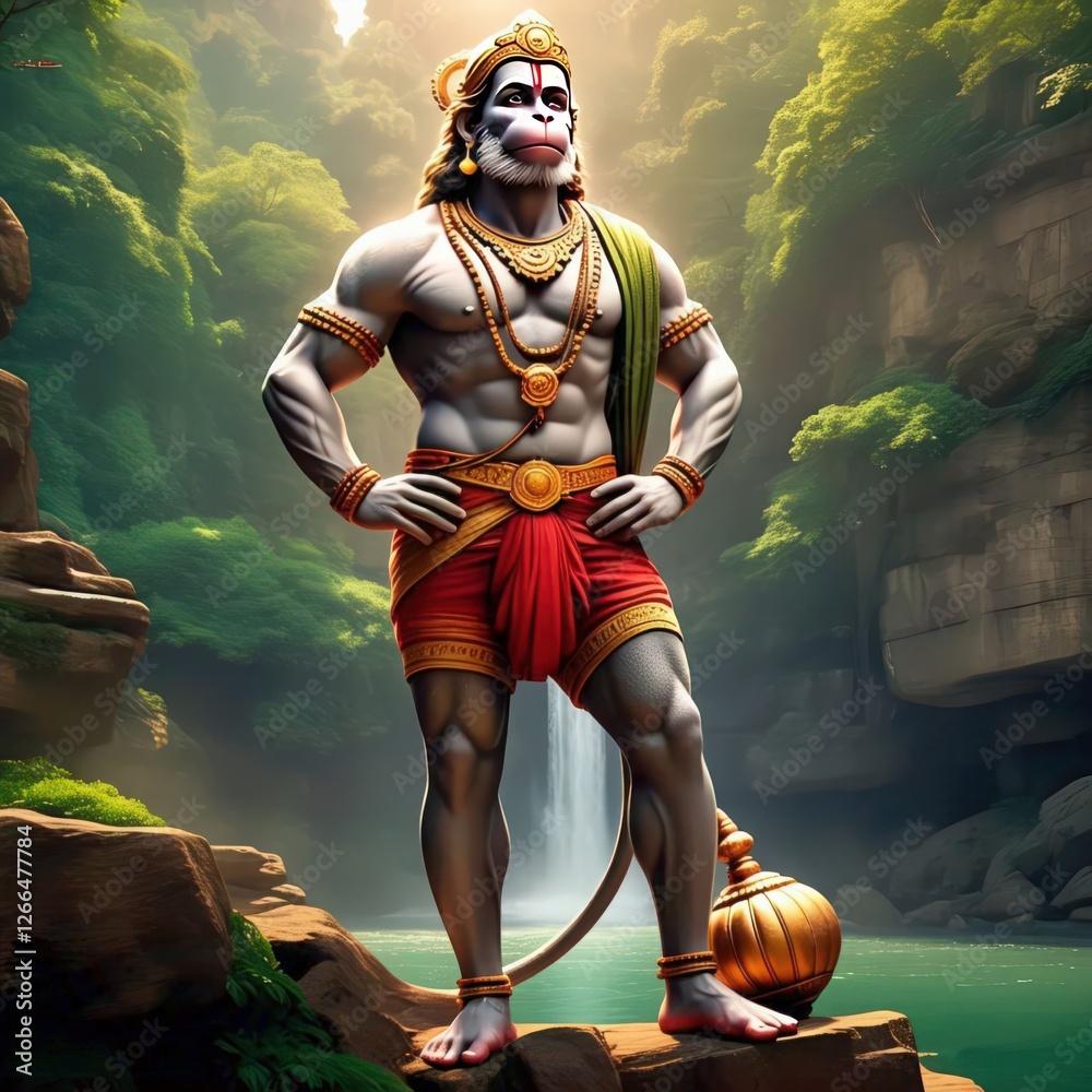 Hanuman Ji forest portrait background, Lord Hanuman Ji Cinematic ...