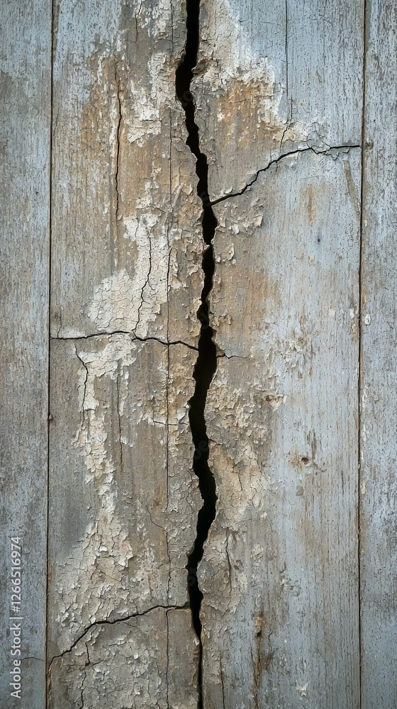 Cracked Weathered Wood Surface with Split and Flaking Texture Stock ...