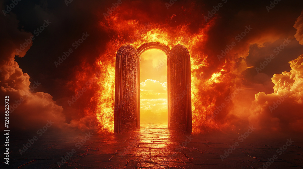 Explore the captivating choice between paradise and fiery hell at the ...