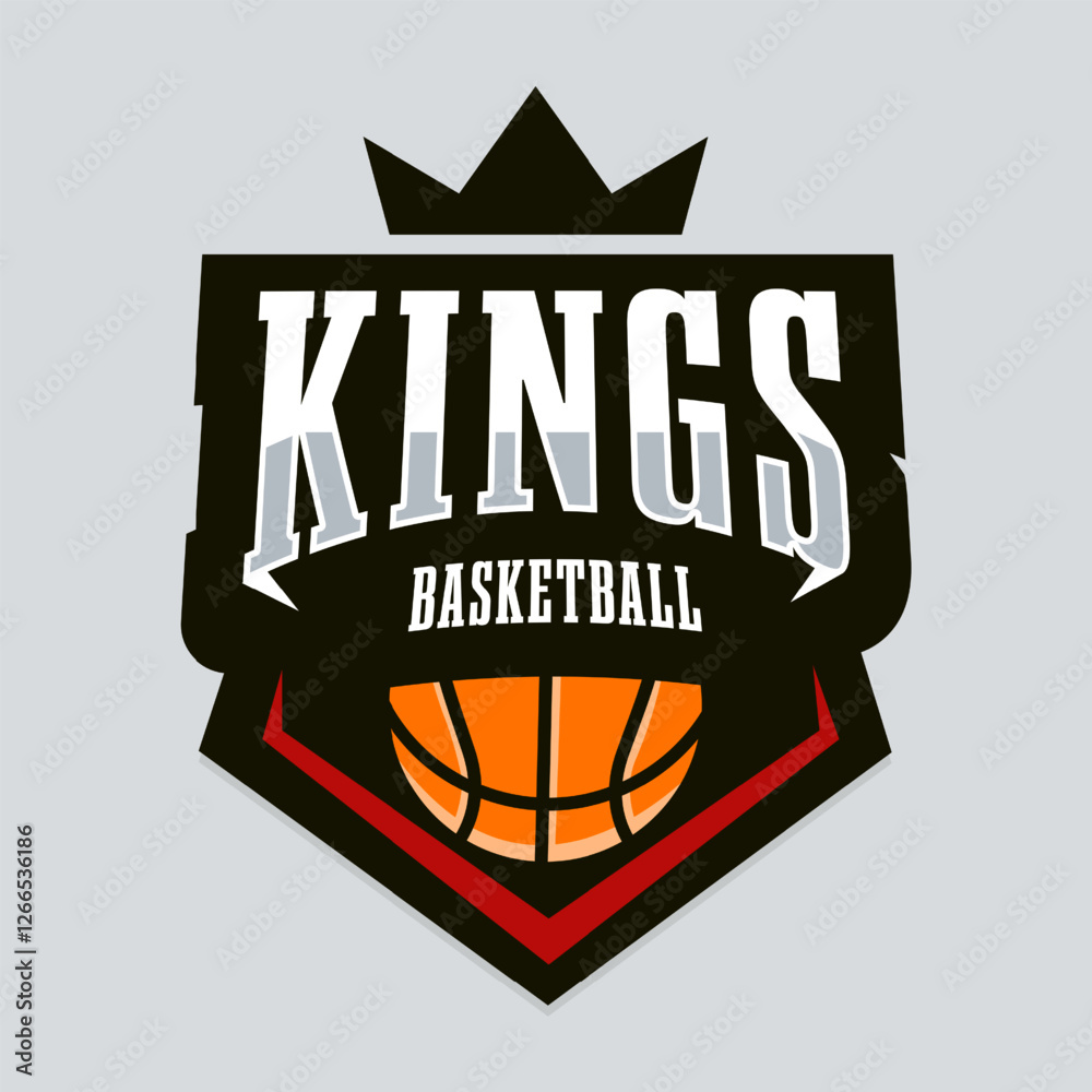 King basketball logo Stock Vector | Adobe Stock
