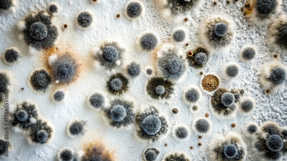 black mold spores on wall surface, fungus, fungi, fungus,fungi, decay ...