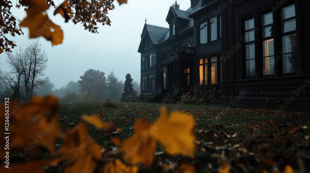classic Gothic style manor with dark and moody atmosphere Stock Photo ...