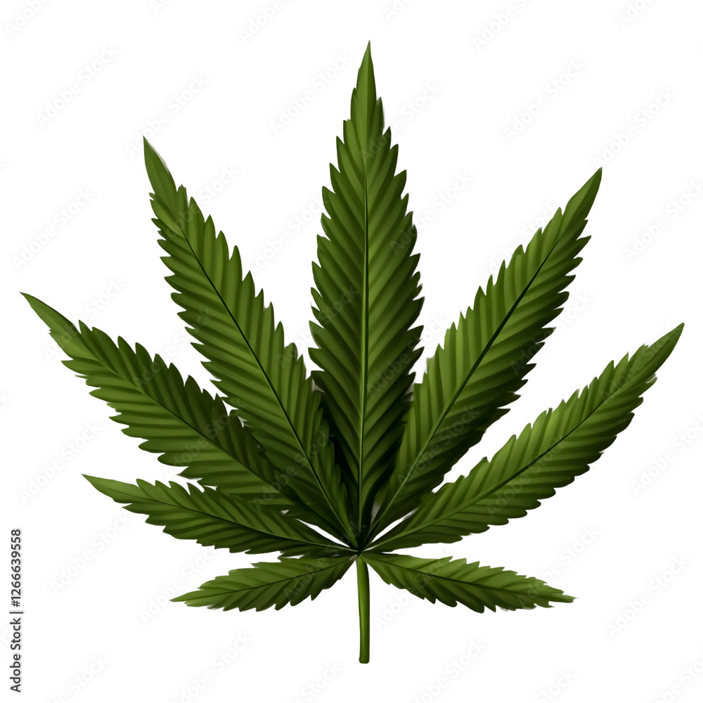 Cannabis leaf, PNG transparent background clip art Stock Illustration ...