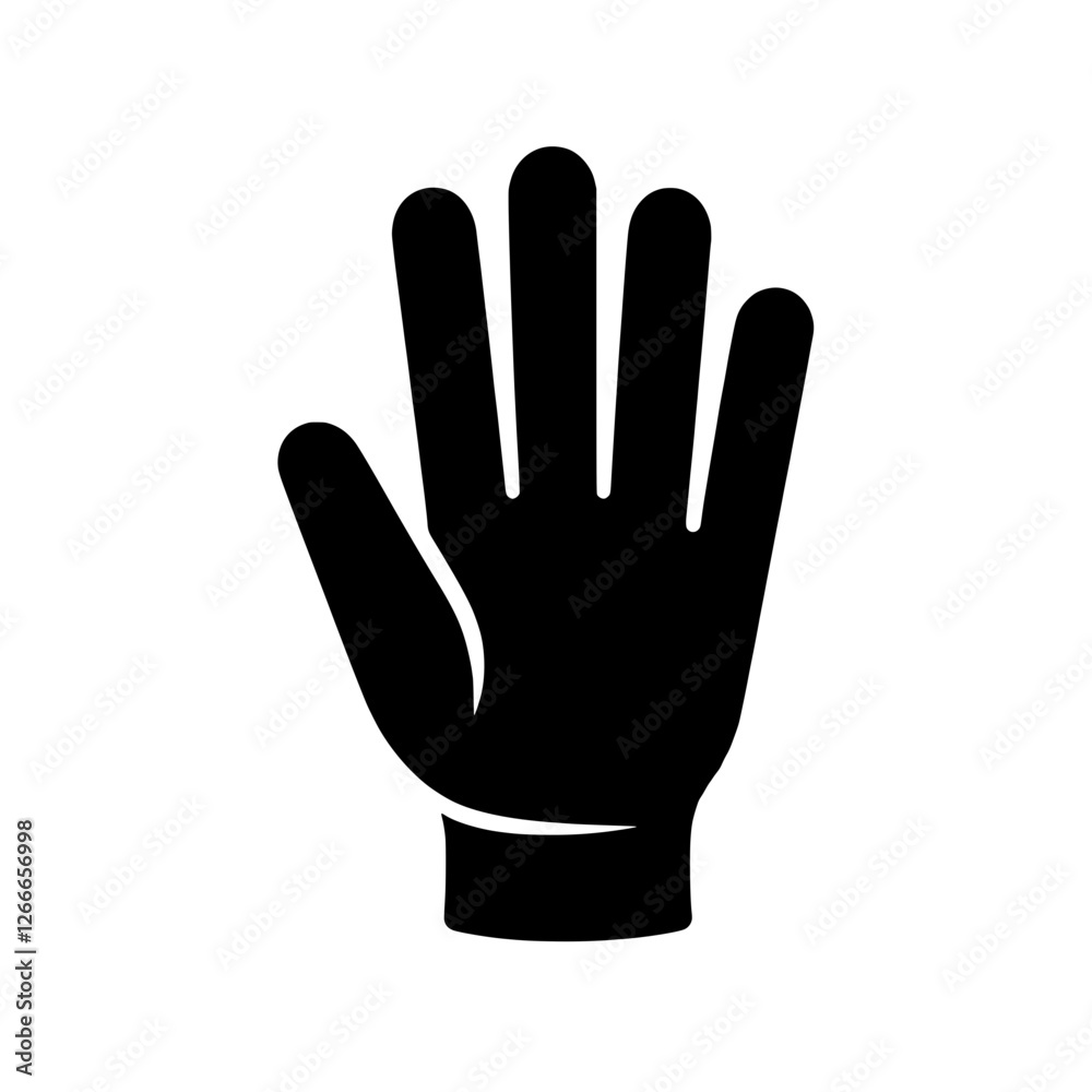 Black and White Hand Icon: A simple yet impactful black and white icon ...