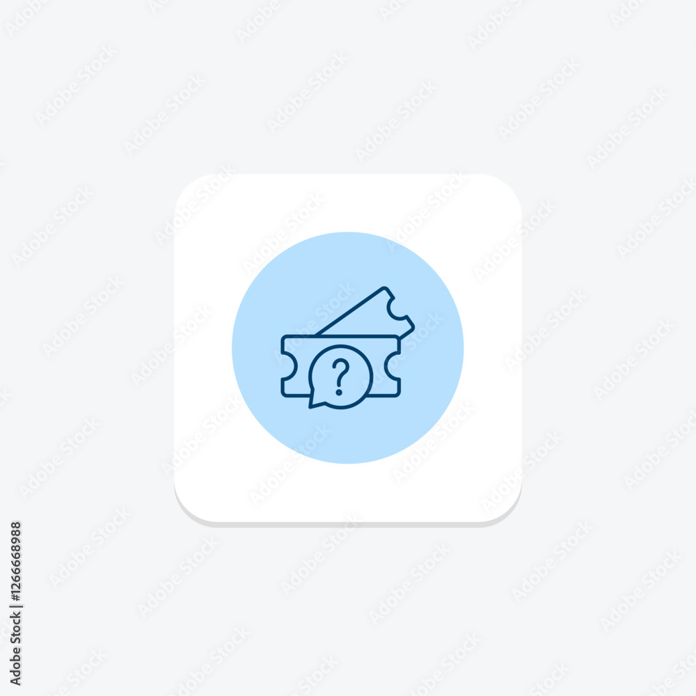Support Ticket pentaglow, vector, pixel perfect, illustrator file Stock ...