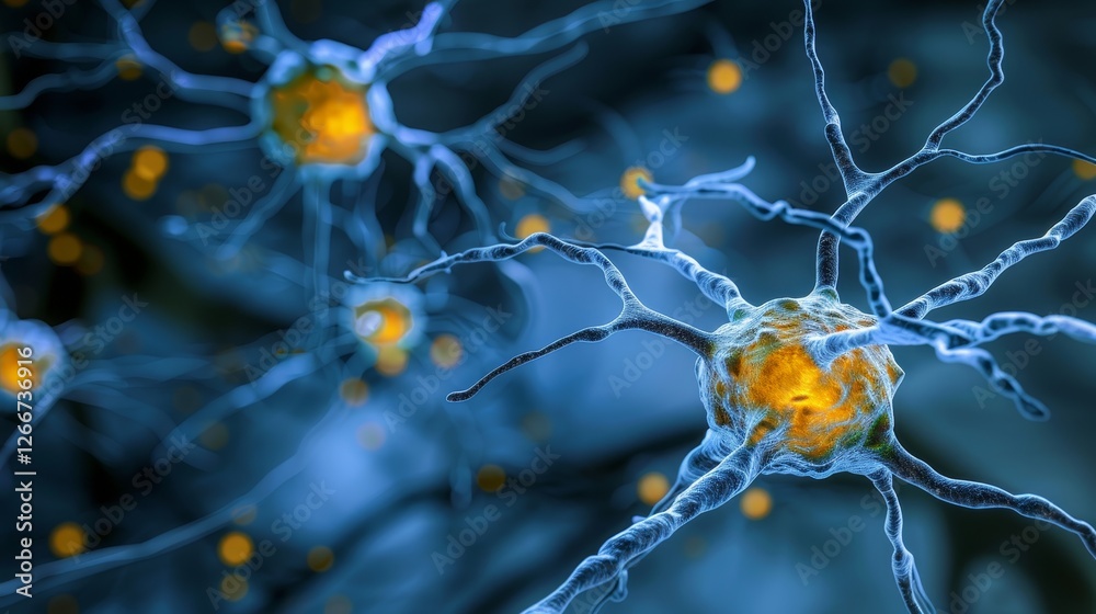 Intricate diagram showcasing the complex neural network structure of the human brain Stock Photo ...