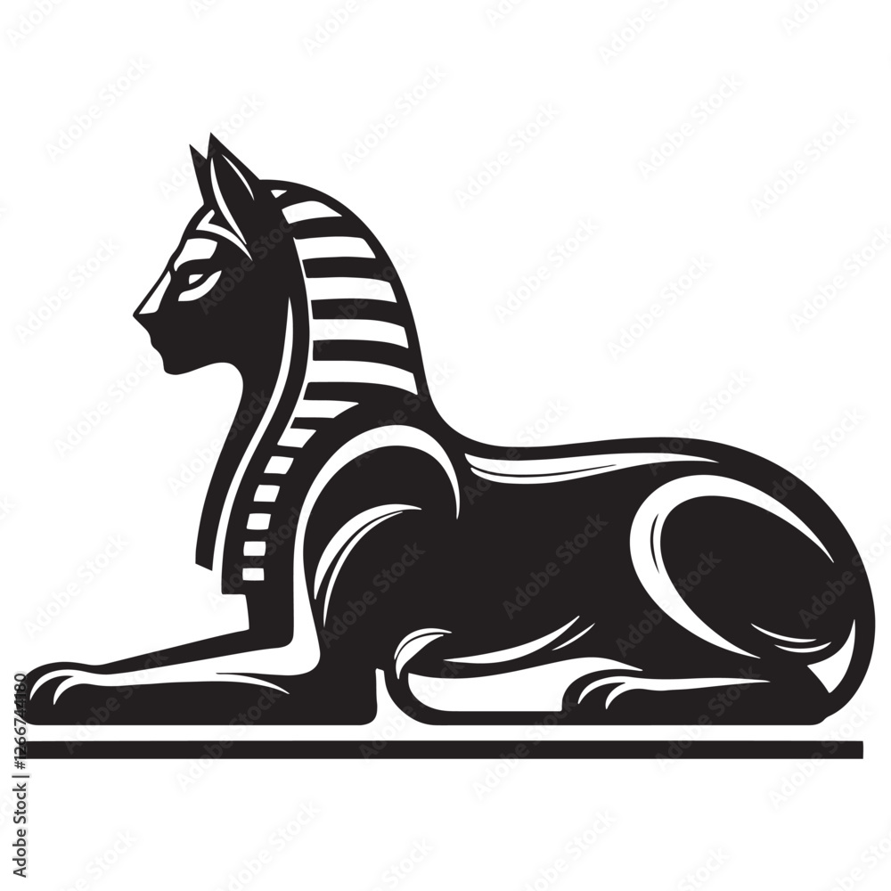 Mysterious and ancient Sphinx silhouette symbolizing wisdom - Sphinx ...