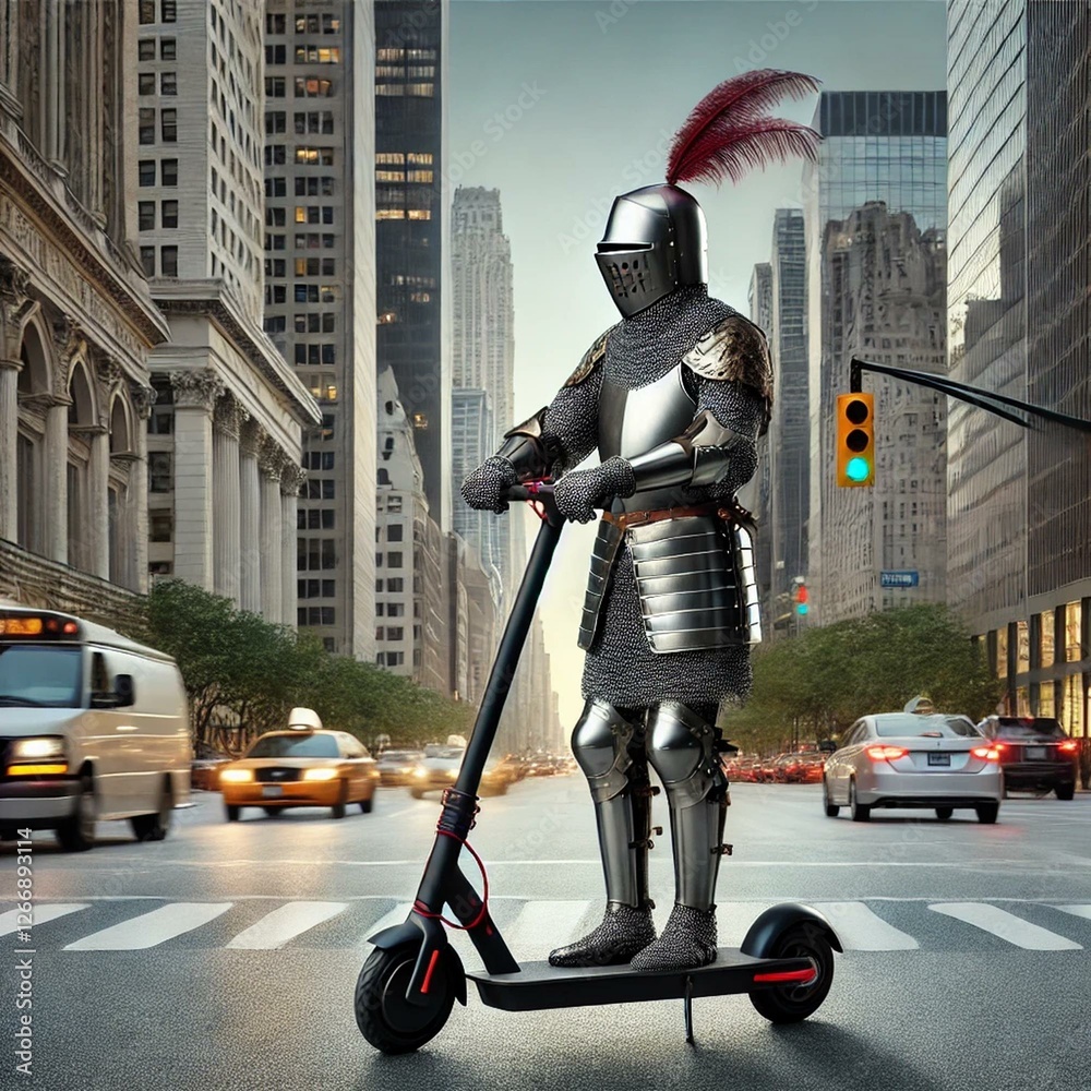 Knight Rider 2.0: Medieval Meets Modern: A medieval knight rides an ...