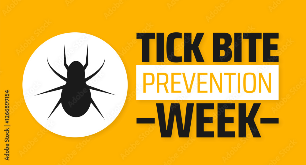 Tick Bite Prevention Week background banner or poster design template ...