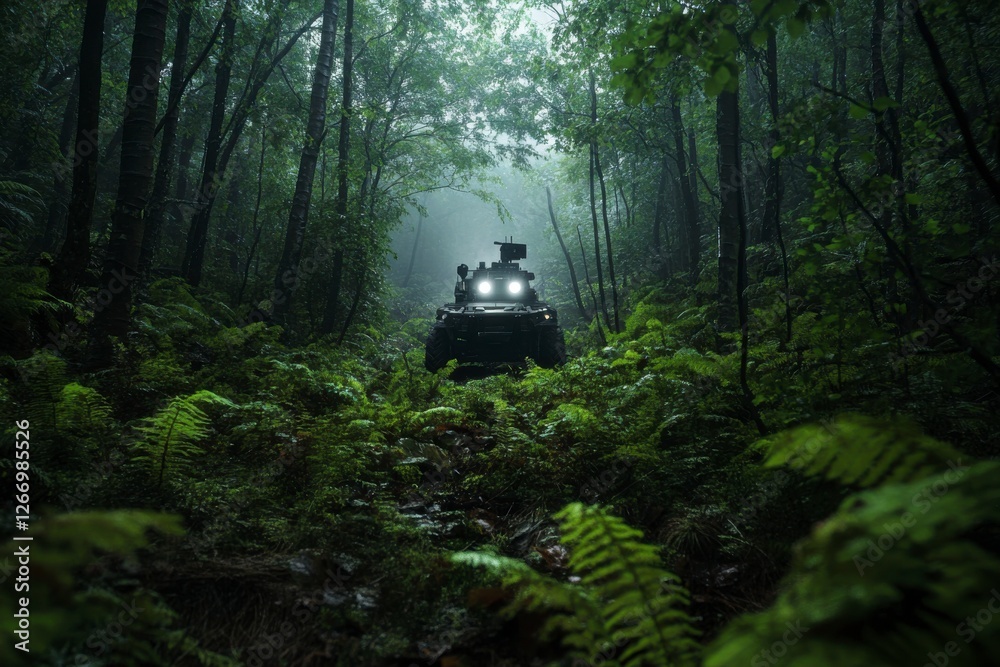 Unmanned ground vehicle operates in dense forest environment for ...