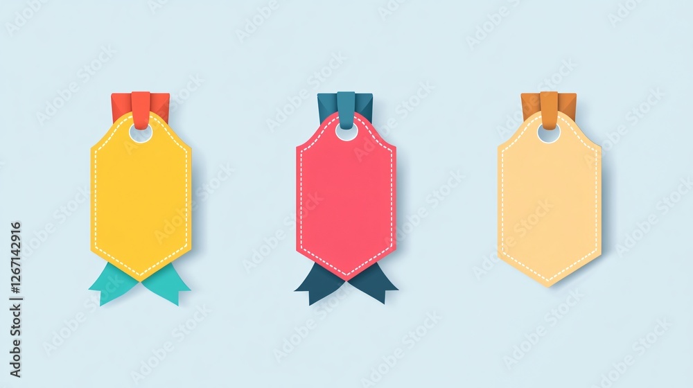 Patented Label Ribbon Vector Set Sticker and Tag Design Stock Photo ...