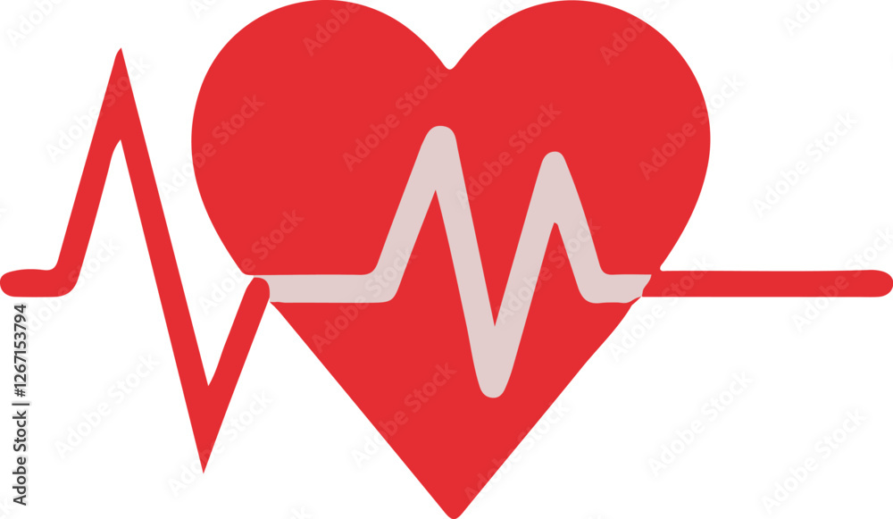 isolated Heart beat pulse cardiogram wave icon Vector, pulse Silhouette ...