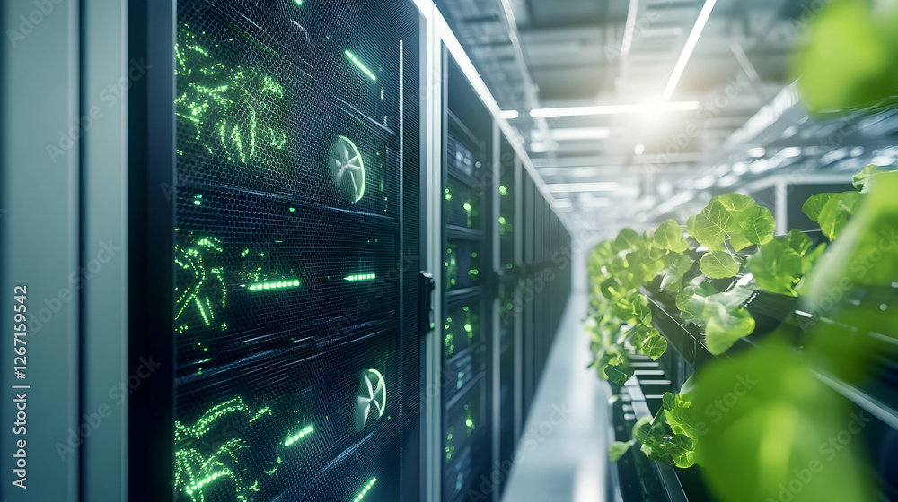 Sustainable green cooling systems for data centers, highlighting free cooling technologies ...