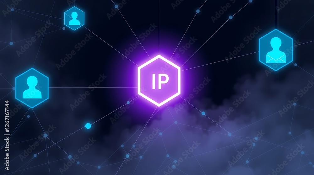 IP, Internet protocol, Network Topology Infographic with IP Addresses ...