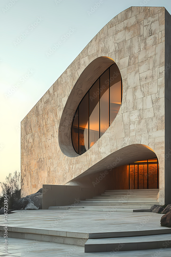 Stone architecture, large enclosures for buildings, minimalist stone ...