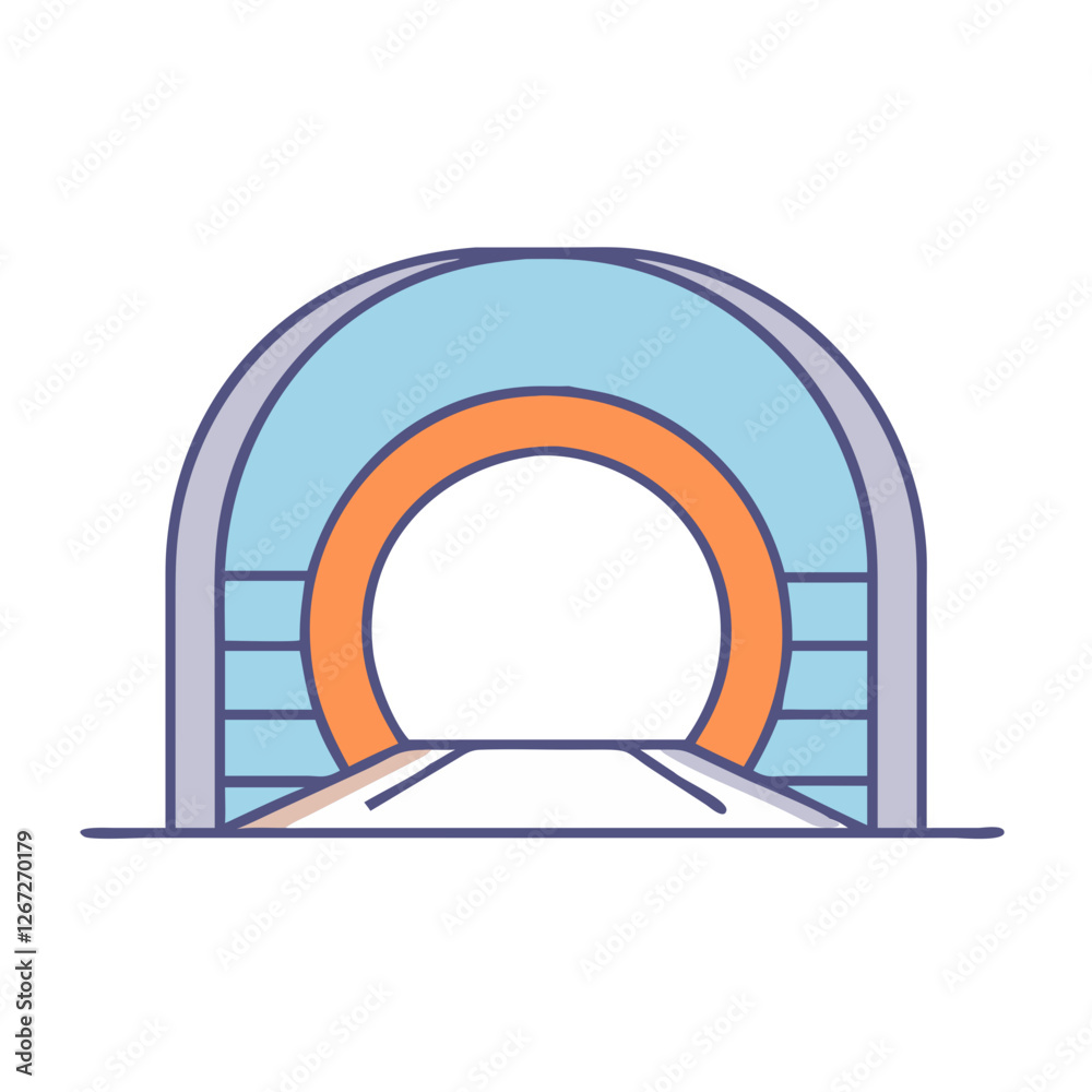 tunnel icon, tunnel vector illustration-simple illustration of tunnel, perfect for tunnel logos ...