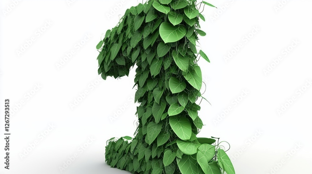 Celebrating nature's growth green leaf number one sculpture urban ...