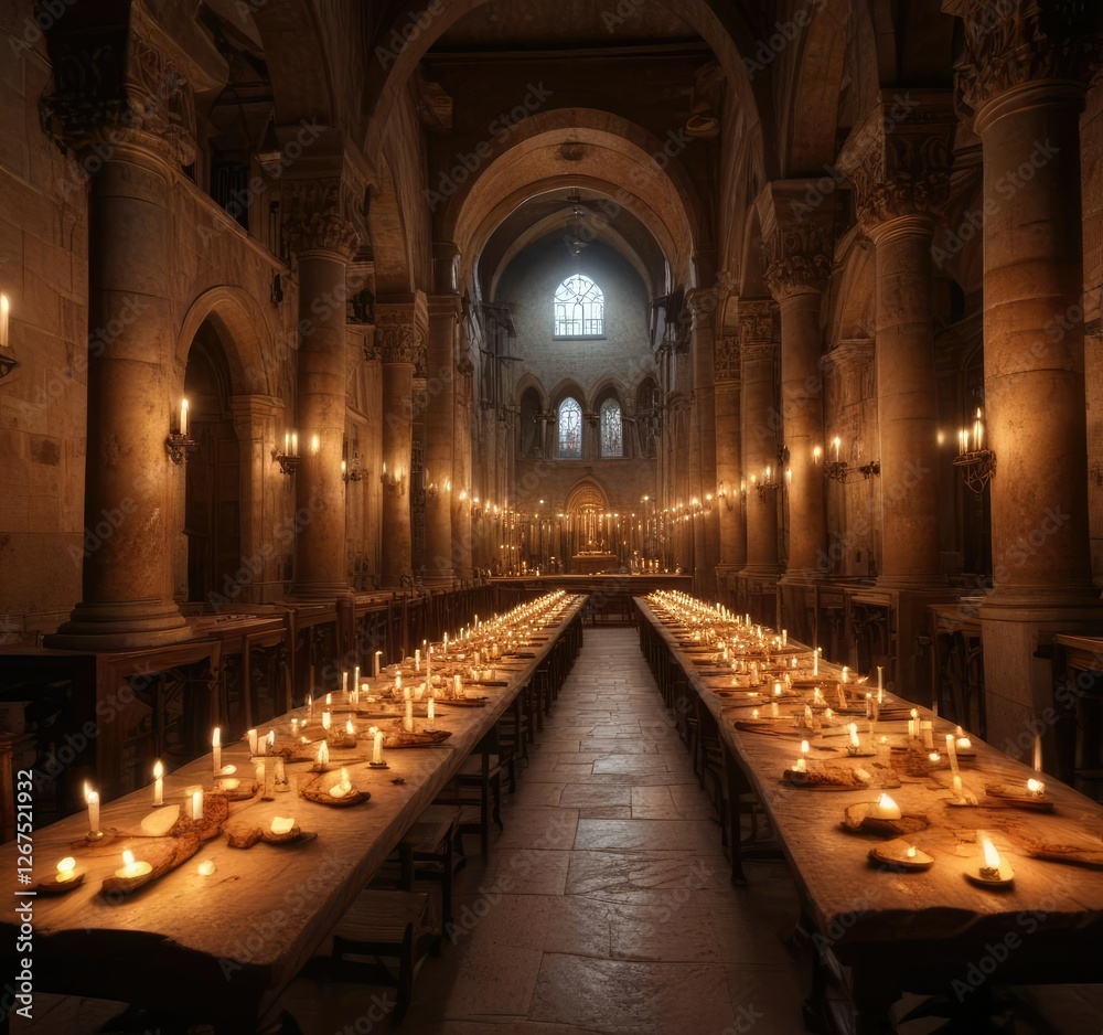 The dimly lit interior of the Church of the Holy Sepulchre in Jerusalem ...