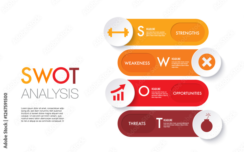 Infographic template for swot analysis for marketing can apply diagram ...