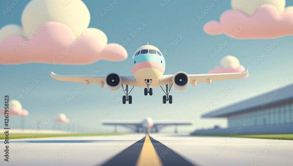 Airplane, Cartoon Airplane, Airplane Taking Off, Airport, Cartoon ...