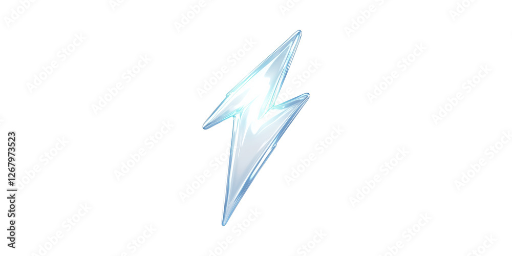 Shiny electric lightning bolt symbol isolated on transparent background ...